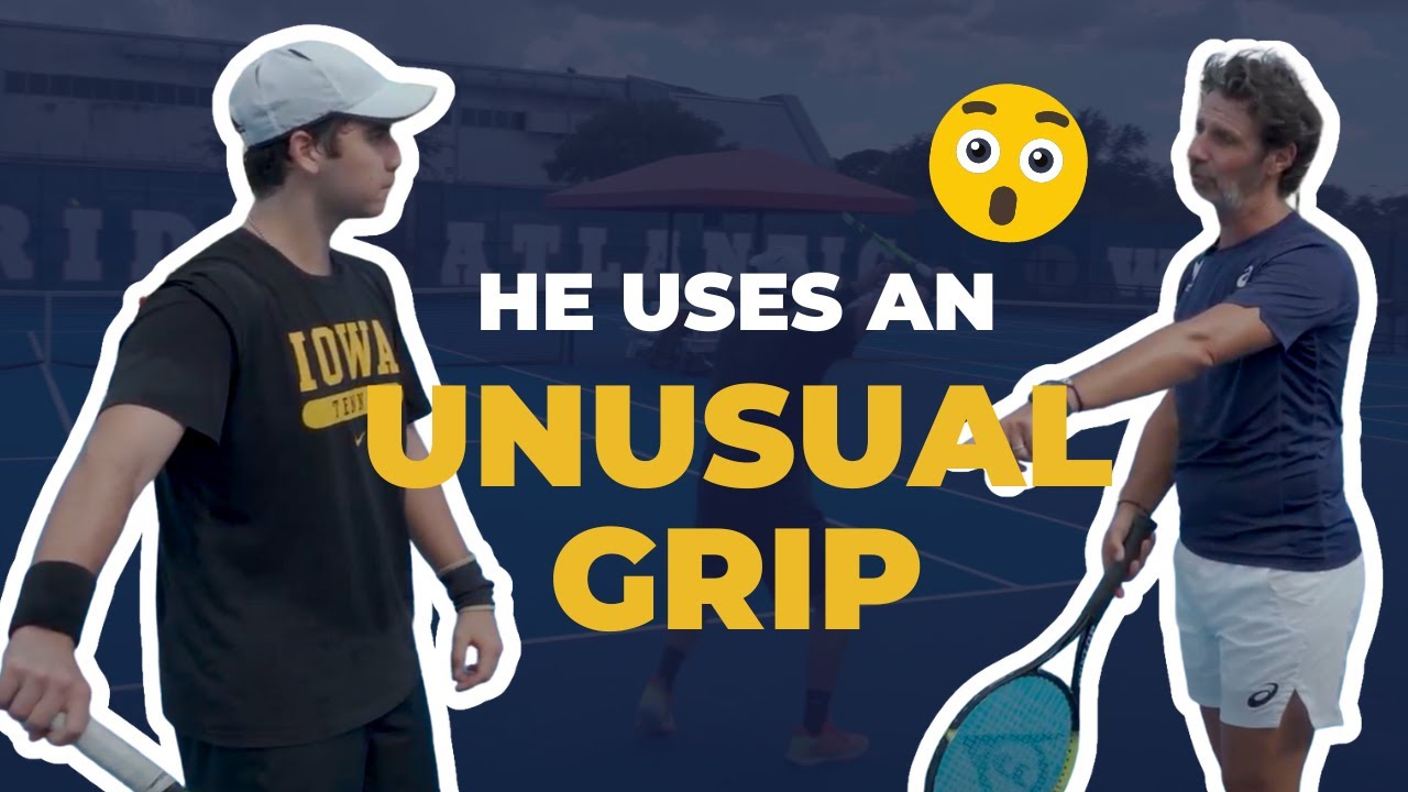 This guy plays with an unusual forehand grip! - YouTube