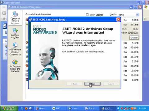 How to Uninstall ESET NOD32 Antivirus 5? Remove old ESET antivirus ...