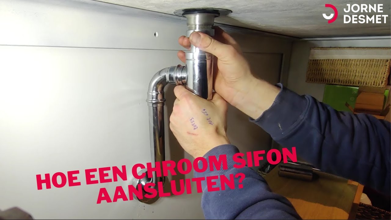 Hoe een chroom sifon aansluiten? - YouTube