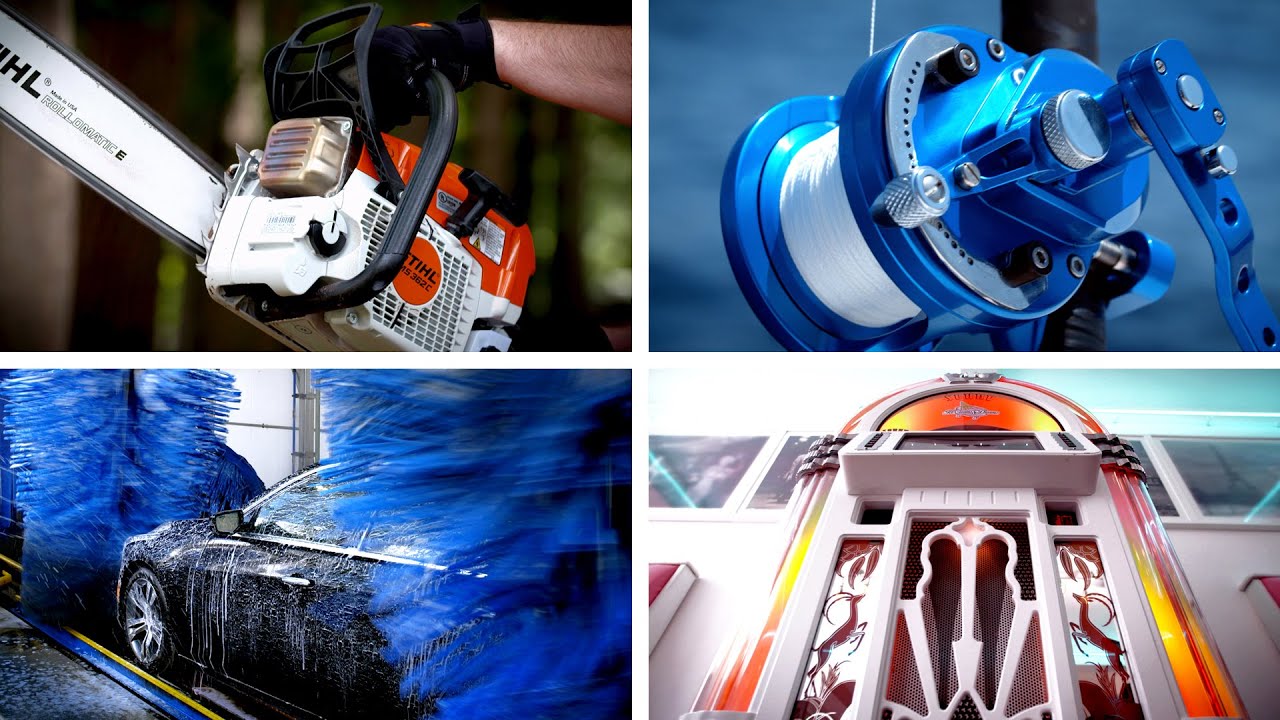 How Things Work – Chainsaw | Jukebox | Fishing Reel | Carwash - YouTube