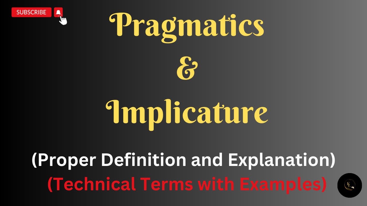 Implicature || Pragmatics and Implicature || Implicature with Examples ...