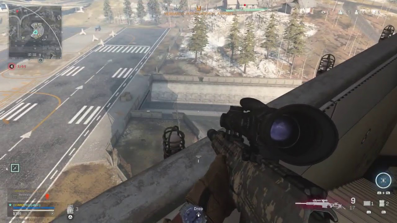 Call of Duty® Warzone - Sniping in airport tower - YouTube
