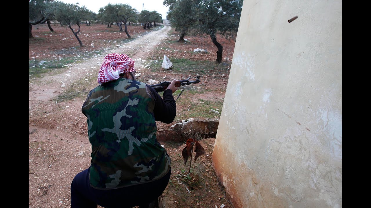 Al-Nusra Front Defending Position From Advancing Syrian Army - YouTube