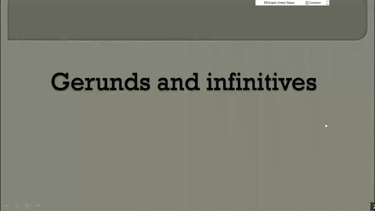 Gerunds and infinitives - Intermediate - YouTube