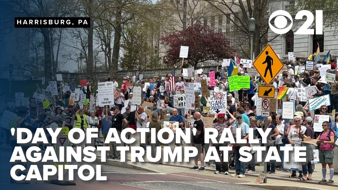 'Trump is a traitor': Rally for 'Day of Action' brings hundred of ...