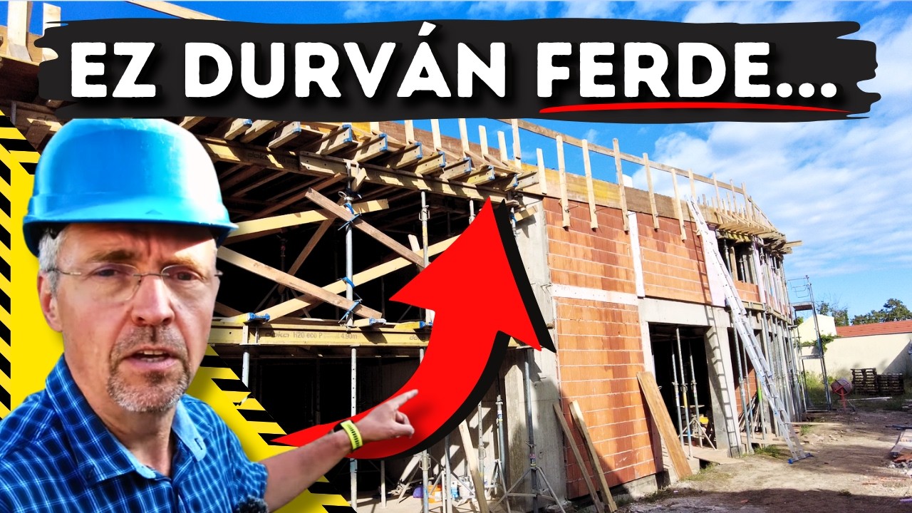 A szerkezetépítés csúcspontja! Nézd meg, hogy sikerült a ferde födém ...