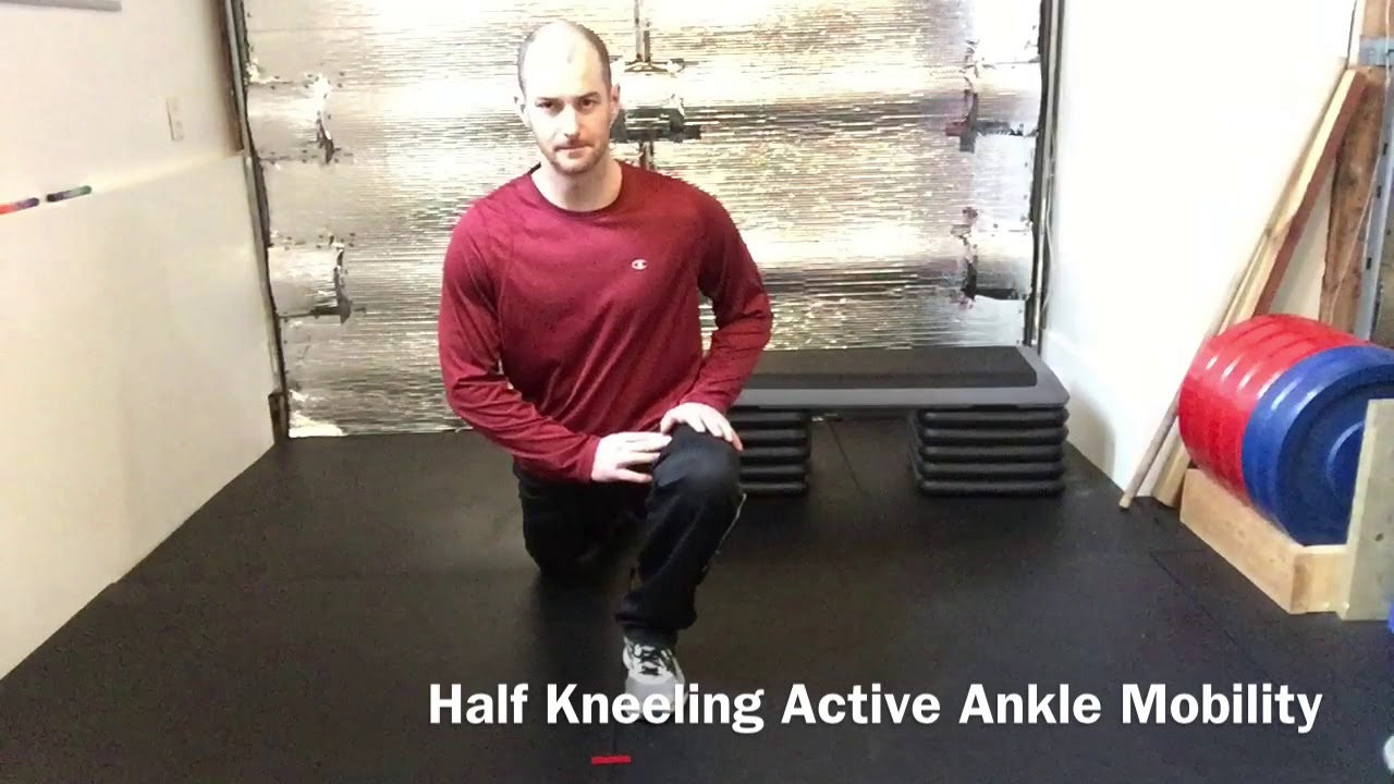 Half Kneeling Active Ankle Mobility - YouTube