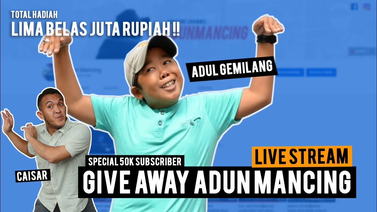 LIVE GIVEAWAY ADUN MANCING SPECIAL 50k SUBSCRIBER || Am# - YouTube