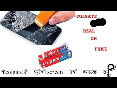 colgate experiment on broken mobile screen real or fake | colgate ...
