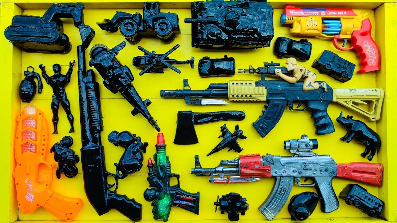 Cleans Box Weapon Toys Guns-Realistic Ak-47 Shotgun Bullet Nerf Max Gun ...