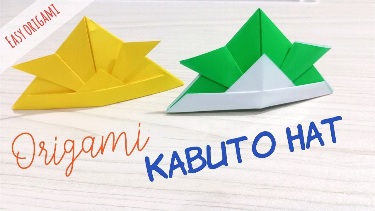 How to Make a Kabuto Hat with Origami Paper || Cara Membuat Topi Kabuto ...