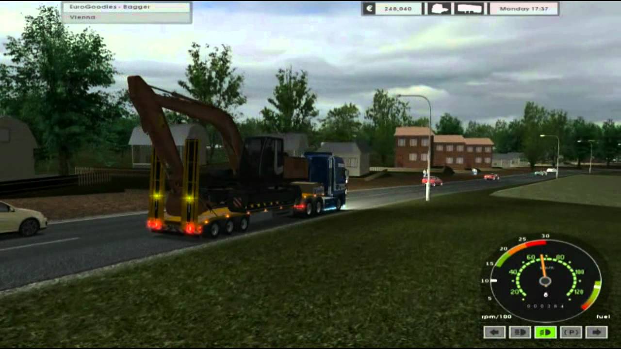 Euro Truck Simulator 2008 load to Vienna with MAN TGX V8 680 part2 ...
