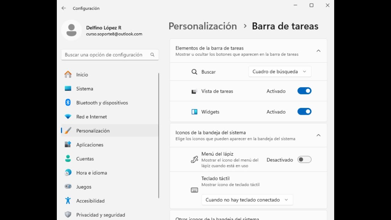 Personalizar la Barra de Tareas - YouTube