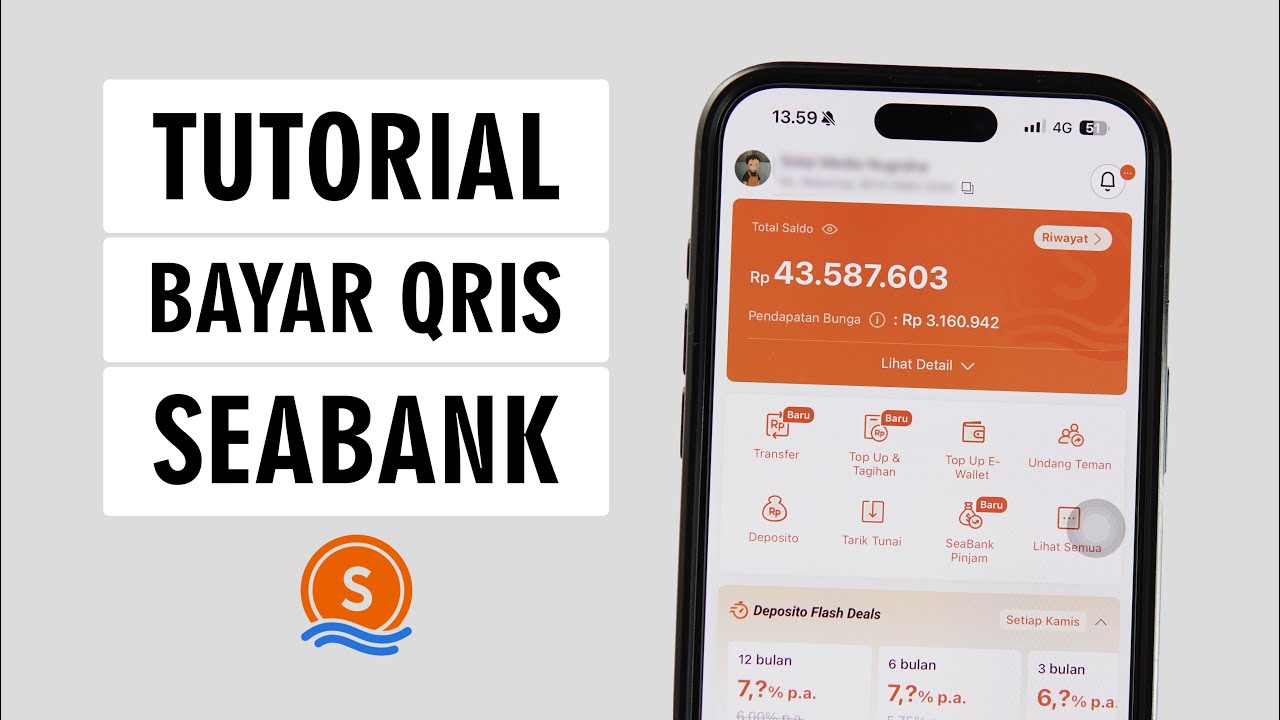 Cara Bayar QRIS Menggunakan Seabank - Scan QRIS Seabank - YouTube