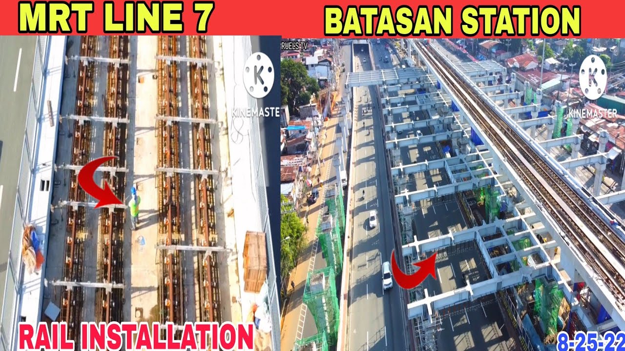 RAIL INSTALLATION ||MRT LINE 7 BATASAN STATION update today||8-25-22 ...