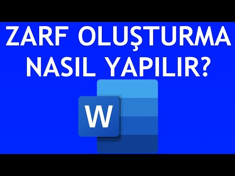Microsoft Word Zarf Oluşturma Nasıl Yapılır? - YouTube