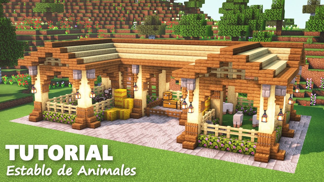 COMO CONSTRUIR UN ESTABLO EN MINECRAFT - Tutorial - YouTube