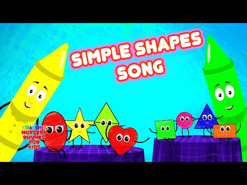 Learn Shapes Song For Babies By Crayons Nursery Rhymes Cartoons Videos For Kids