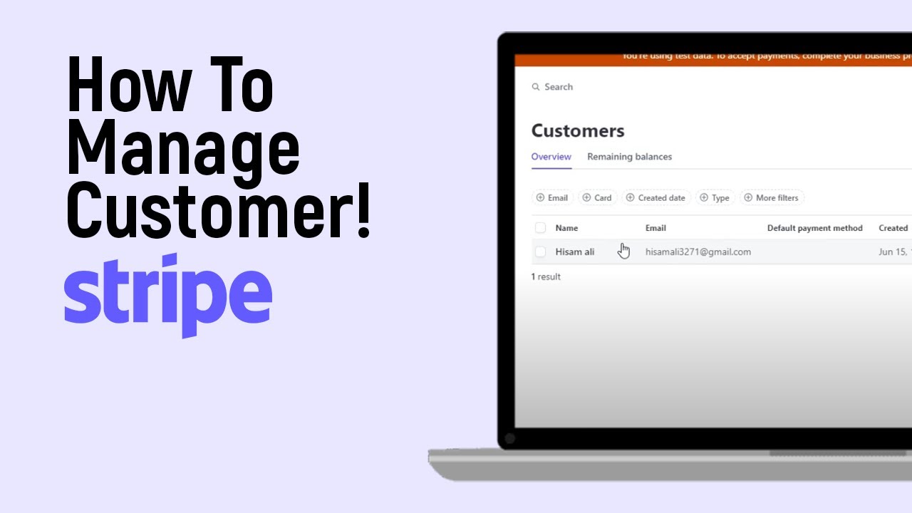 How to Manage Customer in Stripe Account [easy] - YouTube