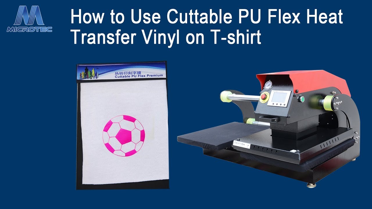 How to Use Cuttable PU Flex Heat Transfer Vinyl on T shirt - YouTube