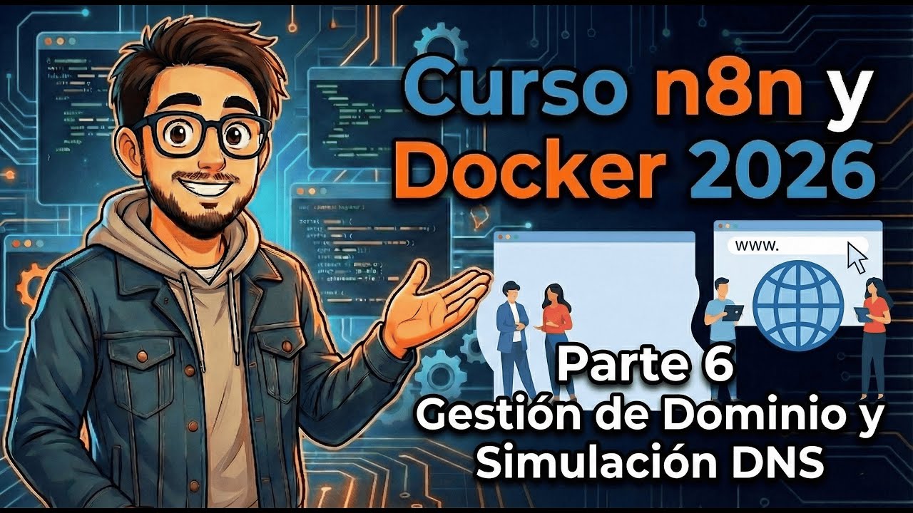 Curso n8n y Docker 2026 Parte 6: Gestión de Dominio y Simulación DNS ...