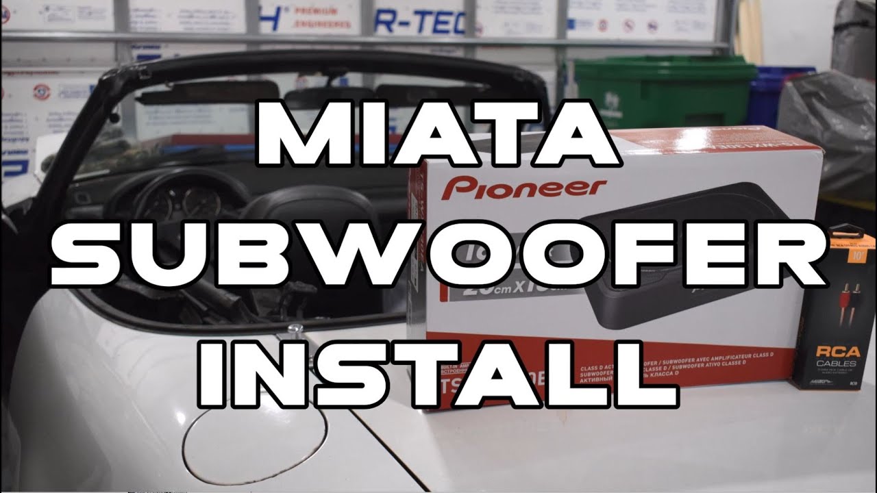 Miata Subwoofer Install - YouTube