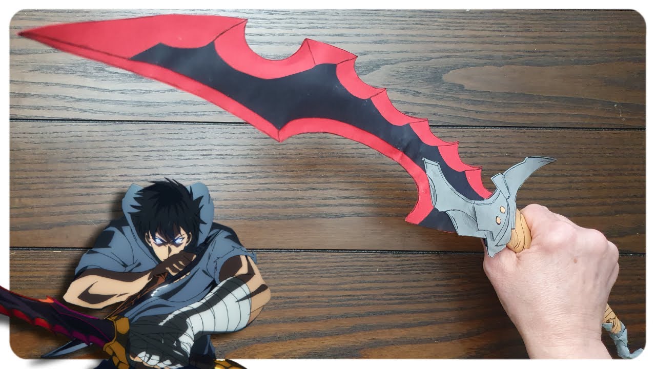 How To Make Sung Jin Woo's Dagger | Solo Leveling Paper DIY - YouTube
