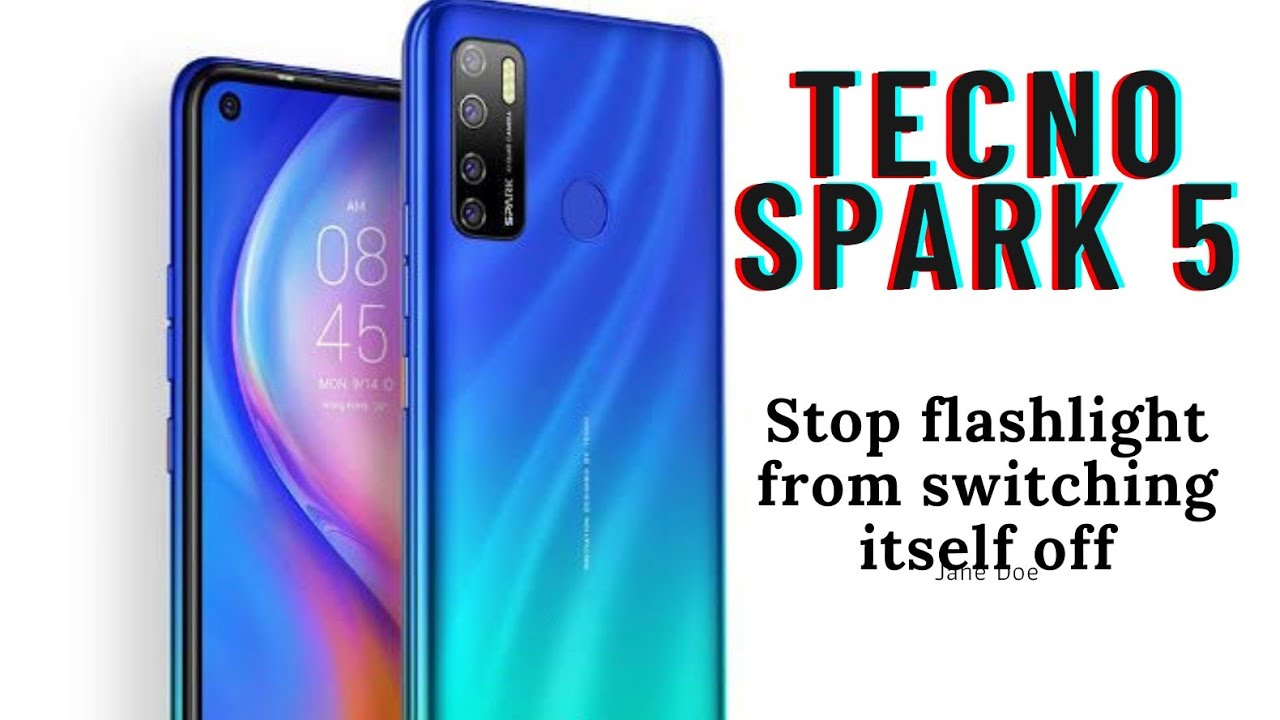 Stopping Tecno Spark 5 flashlight from switching itself off - YouTube
