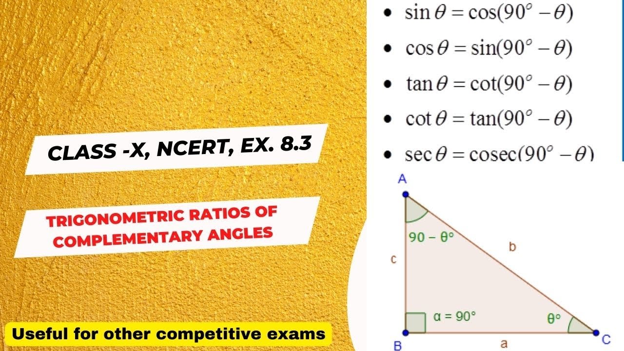 Trigonometry: Trigonometric ratios of complementary angles - YouTube