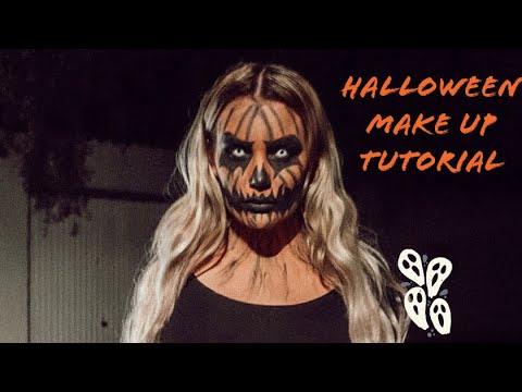 Halloween Make Up | Kürbis | Deutsch | Nancy Suchy | Tutorial - YouTube