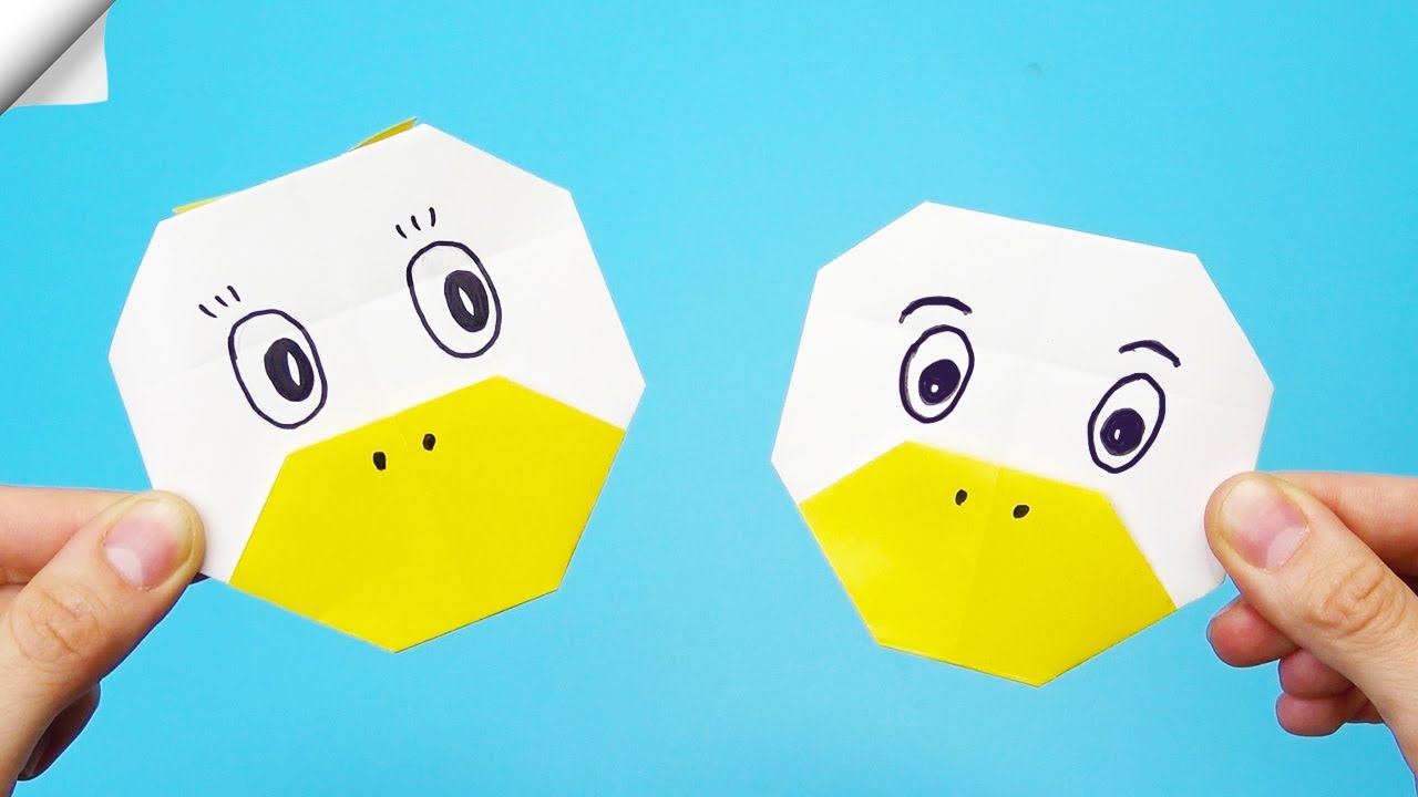 Origami DUCK easy | DIY paper crafts | Origami duck face - YouTube