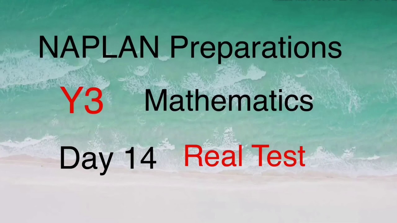 NAPLAN Preparations Year 3 Mathematics Day 14 - Real Test for ...