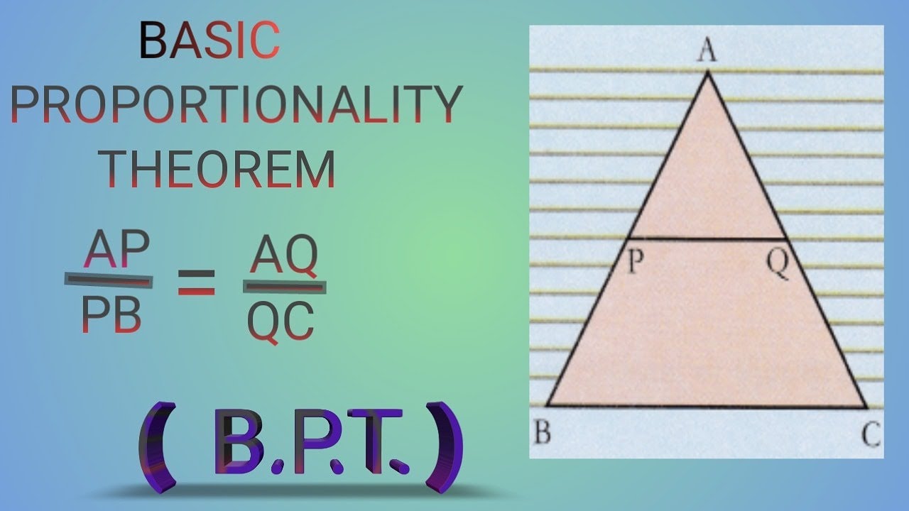 BPT/ Basic proportionality theorem with proof/ - YouTube