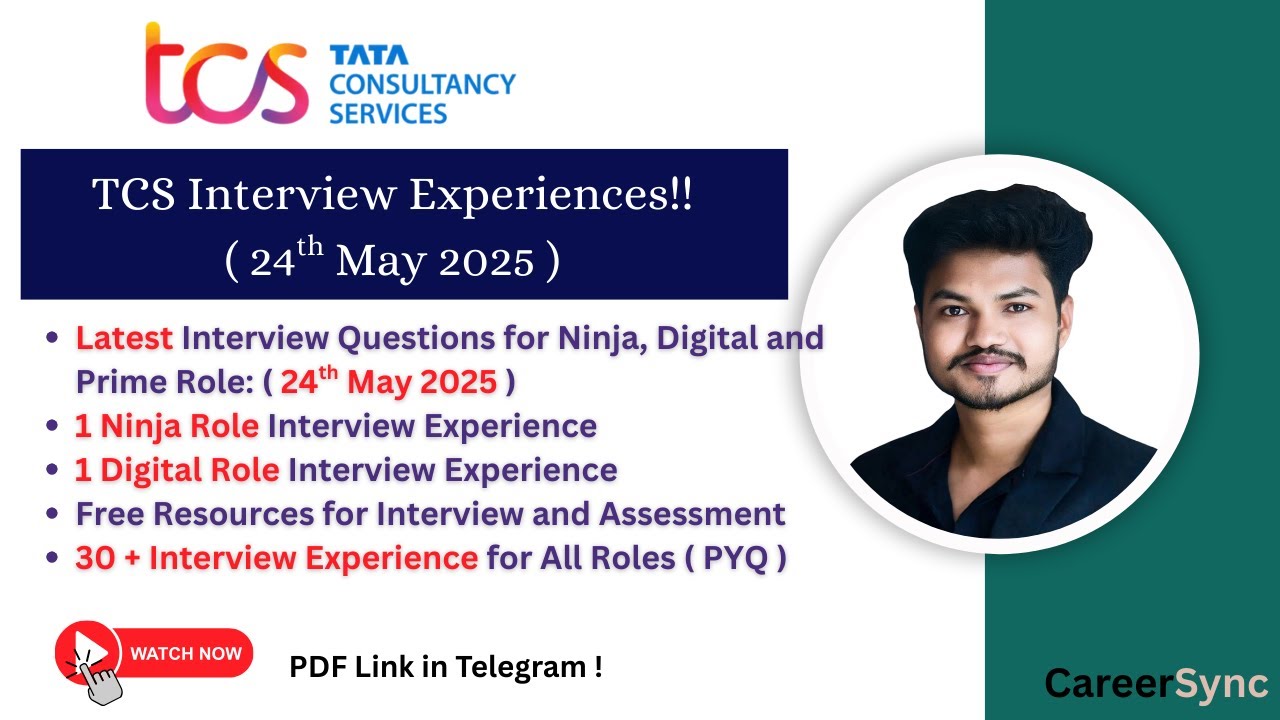 TCS Latest Interview Experience ( 24th May 2025 ) #tcs #ninja #digital ...