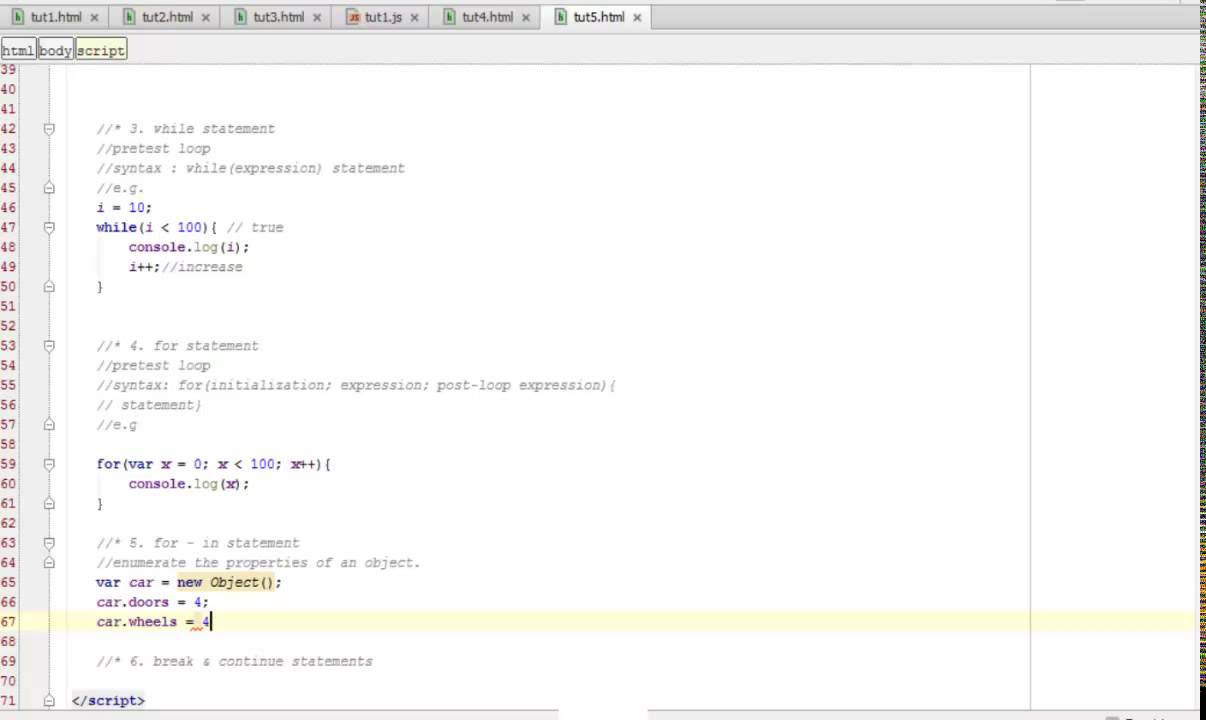 #5 Javascript: Flow control Stetements - YouTube