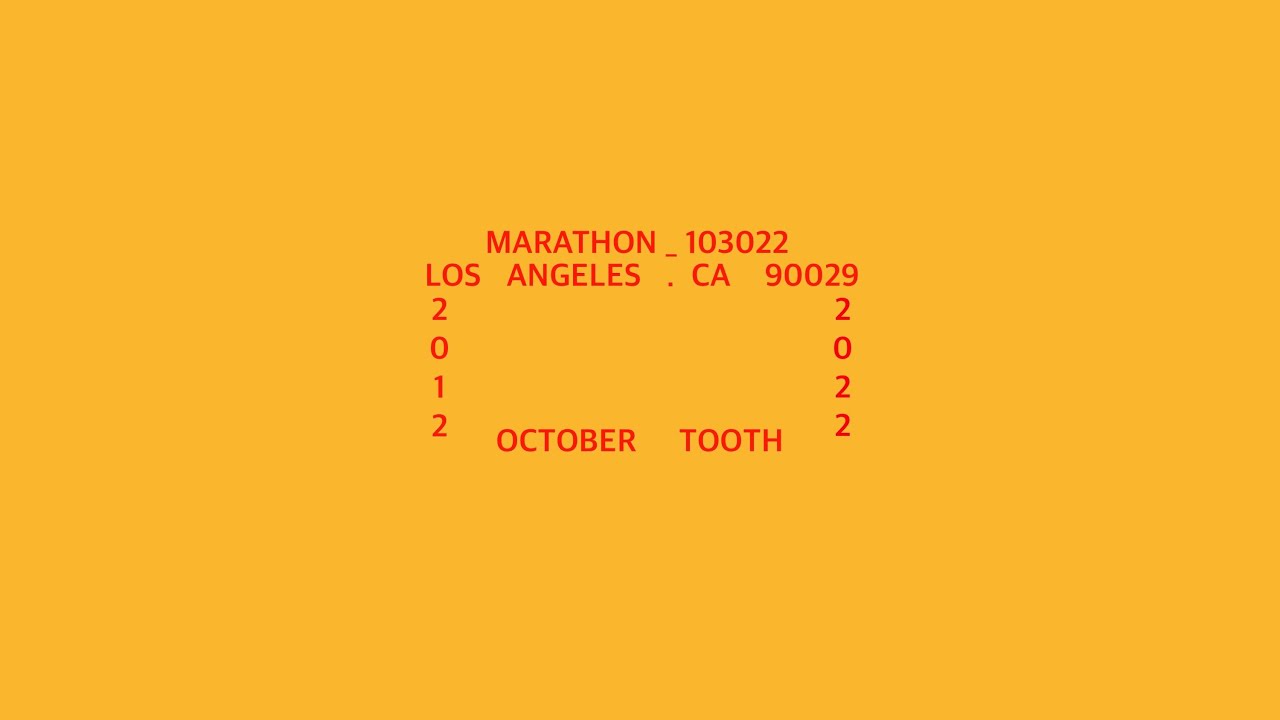 October Tooth Presents: Marathon_103122 - YouTube