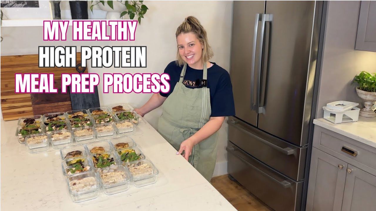 MEAL PREP with me! My Meal Prep Process A Week of High Protein Healthy ...