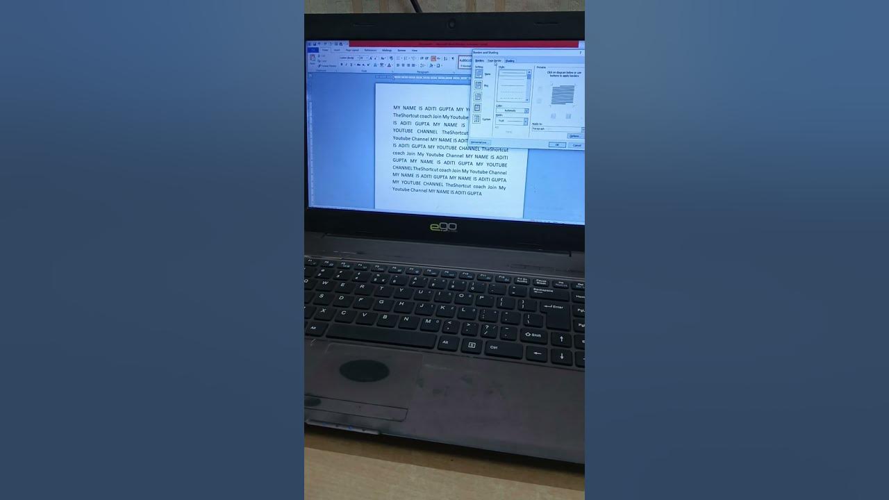 Page Border In Ms Word Computereducational Computerknowledge Pageborderdesign Youtube