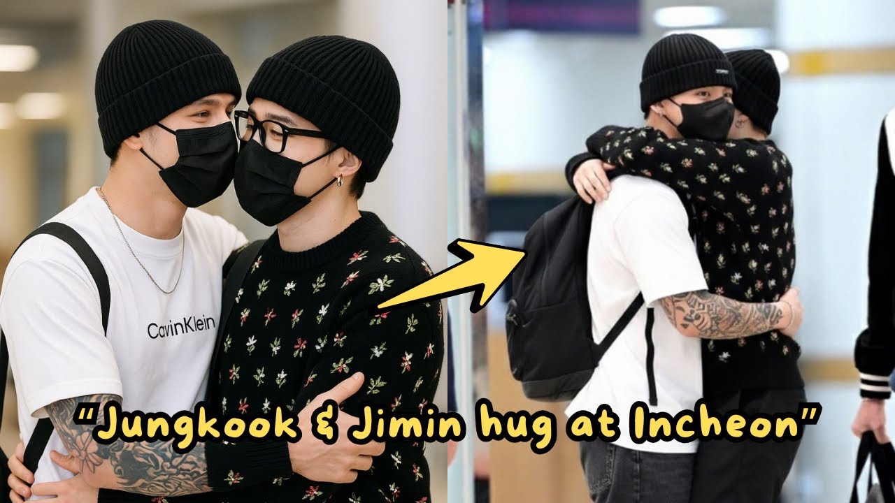 10 Minutes Ago! Jungkook & Jimin BTS Look Perfect Together at Incheon ...