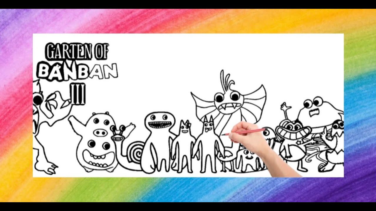 We draw characters from the game garten of banban chapter 3. Children's ...