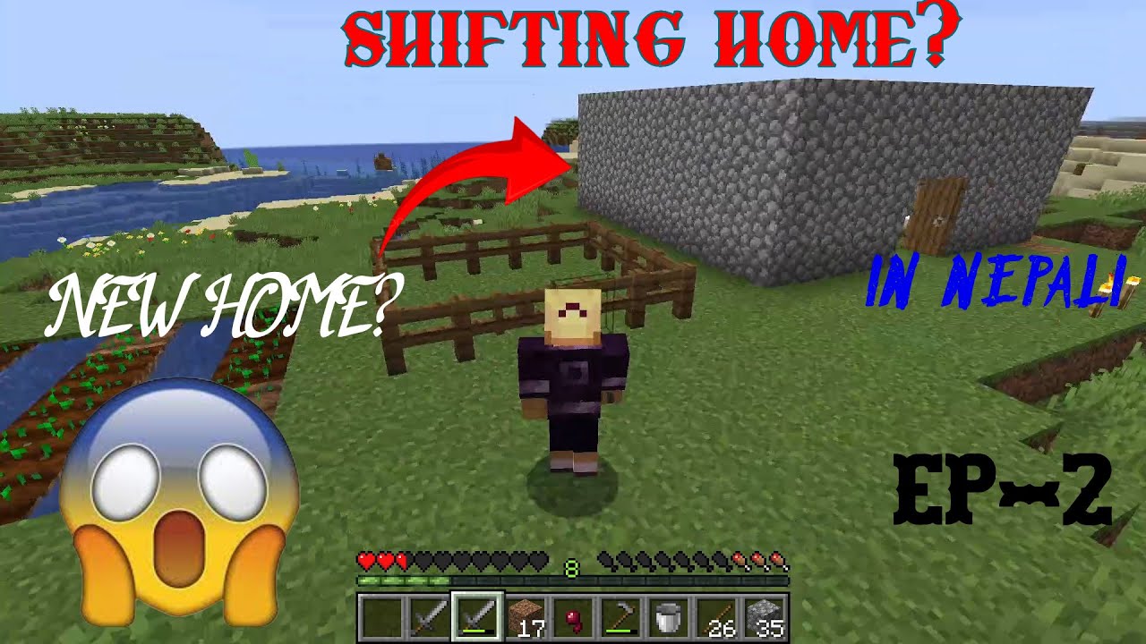 SHIFTING HOME IN MINECRAFT( EP-2) | SANSU GAMES | IN NEPALI - YouTube
