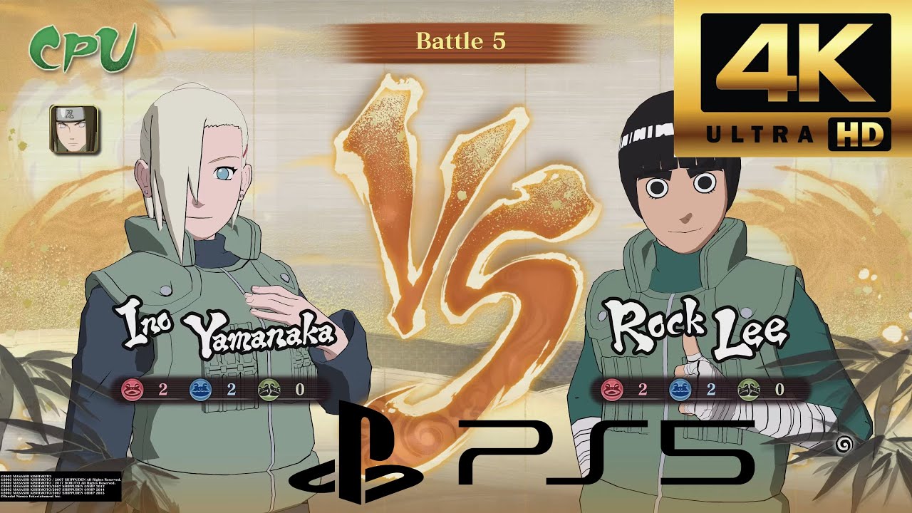 4K GAMEPLAY TEEN INO & NEJI VS TEEN CHOJI & ROCK LEE NARUTO BORUTO ...