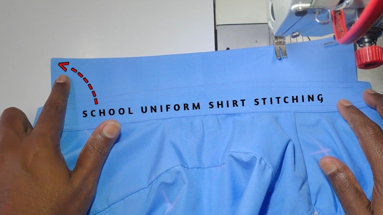 How to stitch school uniform shirt How to sew a full shirt step by step ...