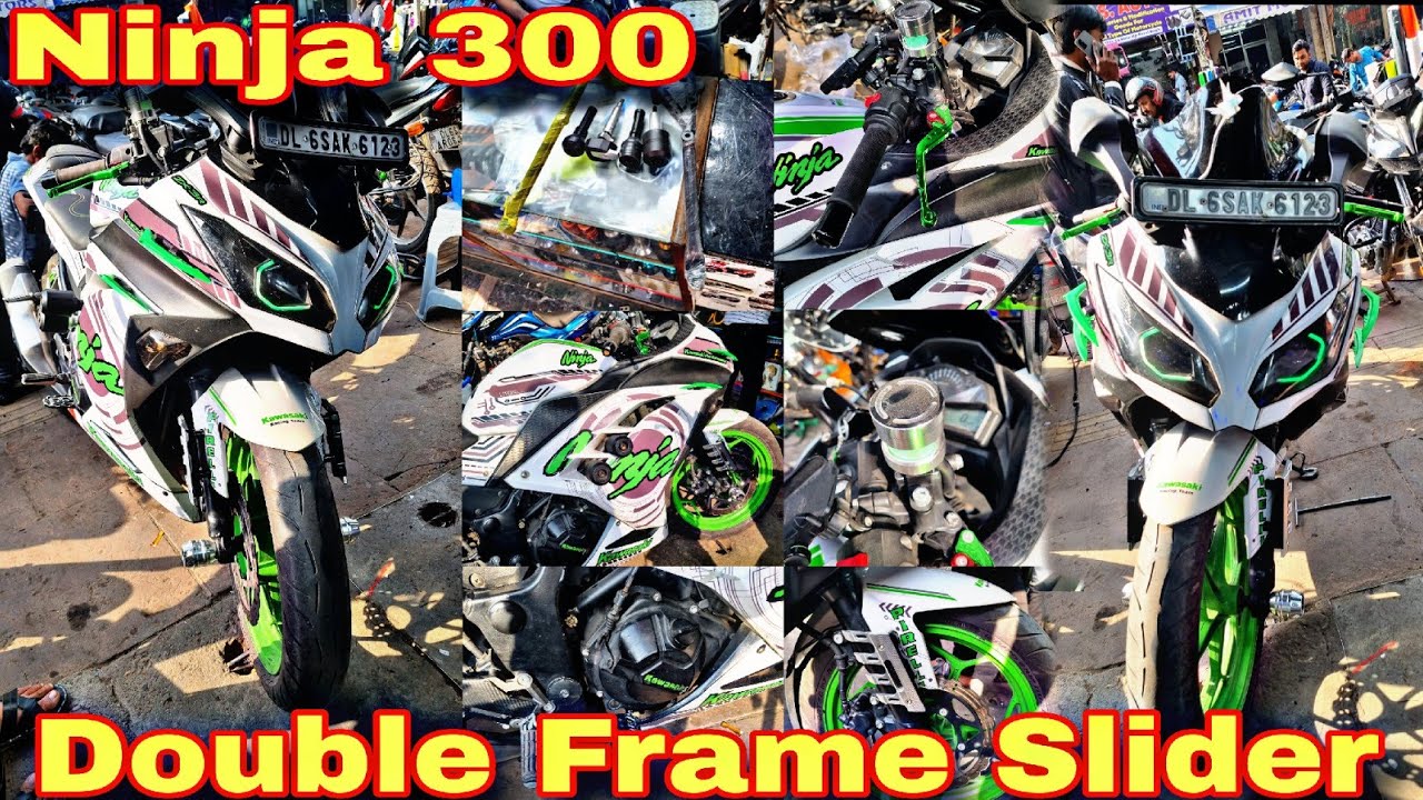 Kawasaki Ninja 300 New Model Frame Slider 😎 Double Frame Slider 😎 Full ...