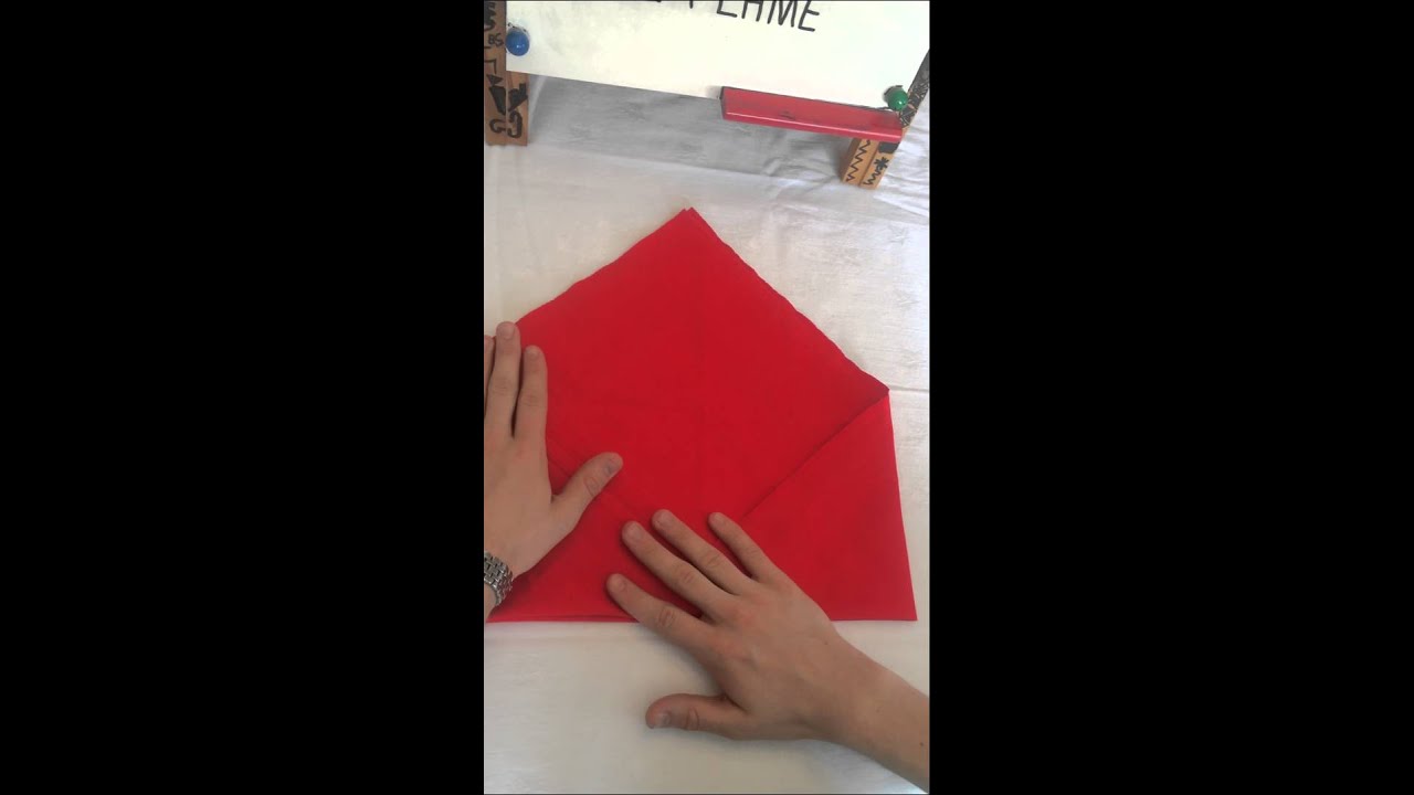 Napkin Fold: The Flame - YouTube