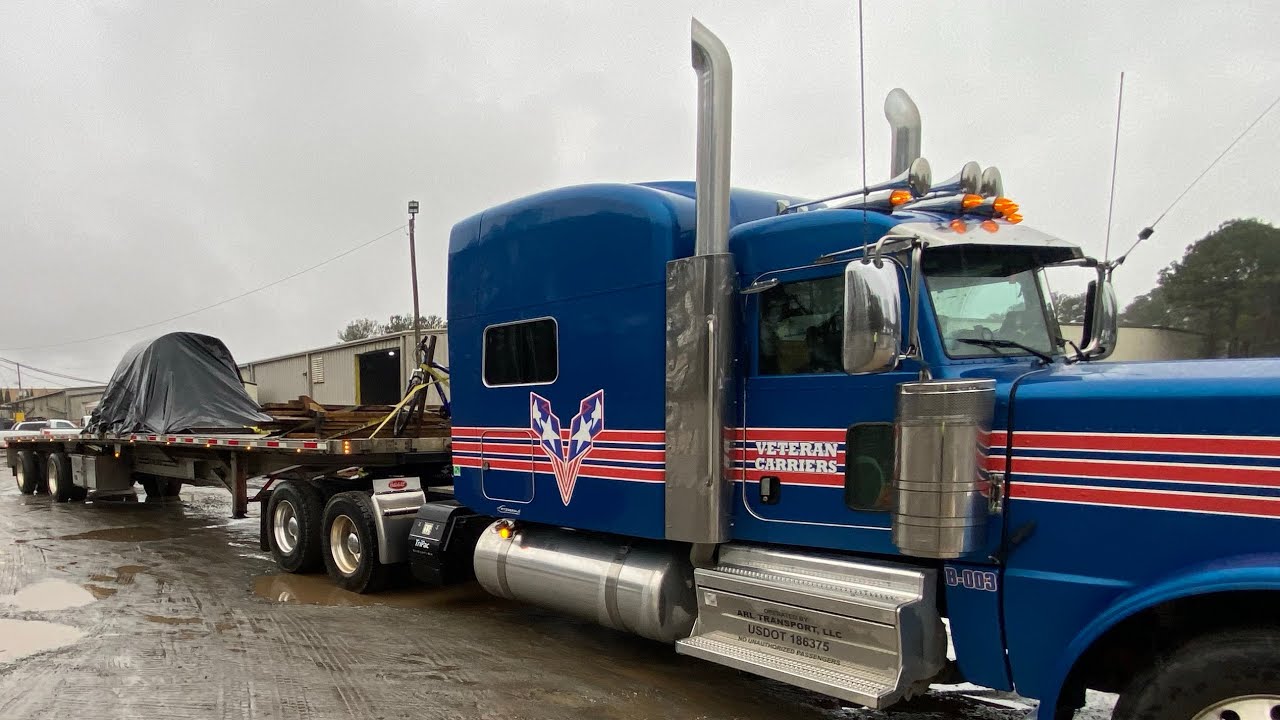 Securing a 40,000lb coil loaded homicide style - YouTube