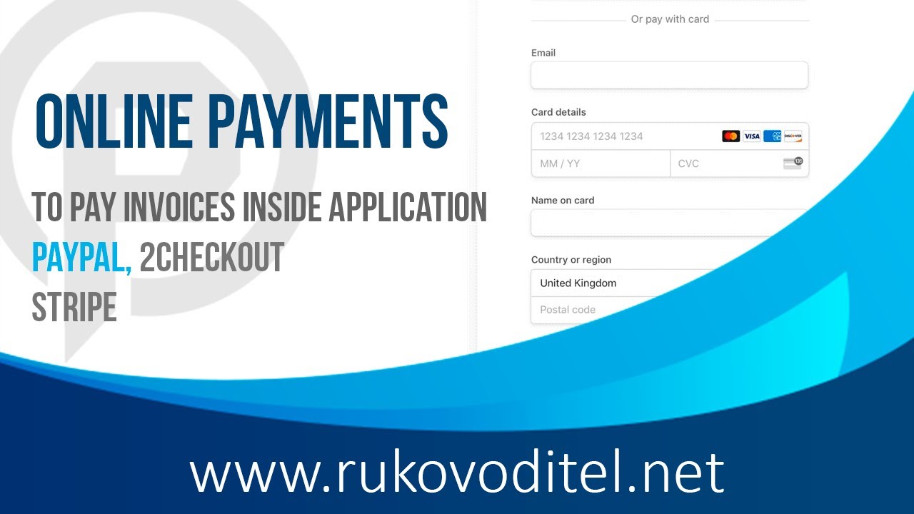 Online payments to pay Invoices inside Rukovoditel - YouTube