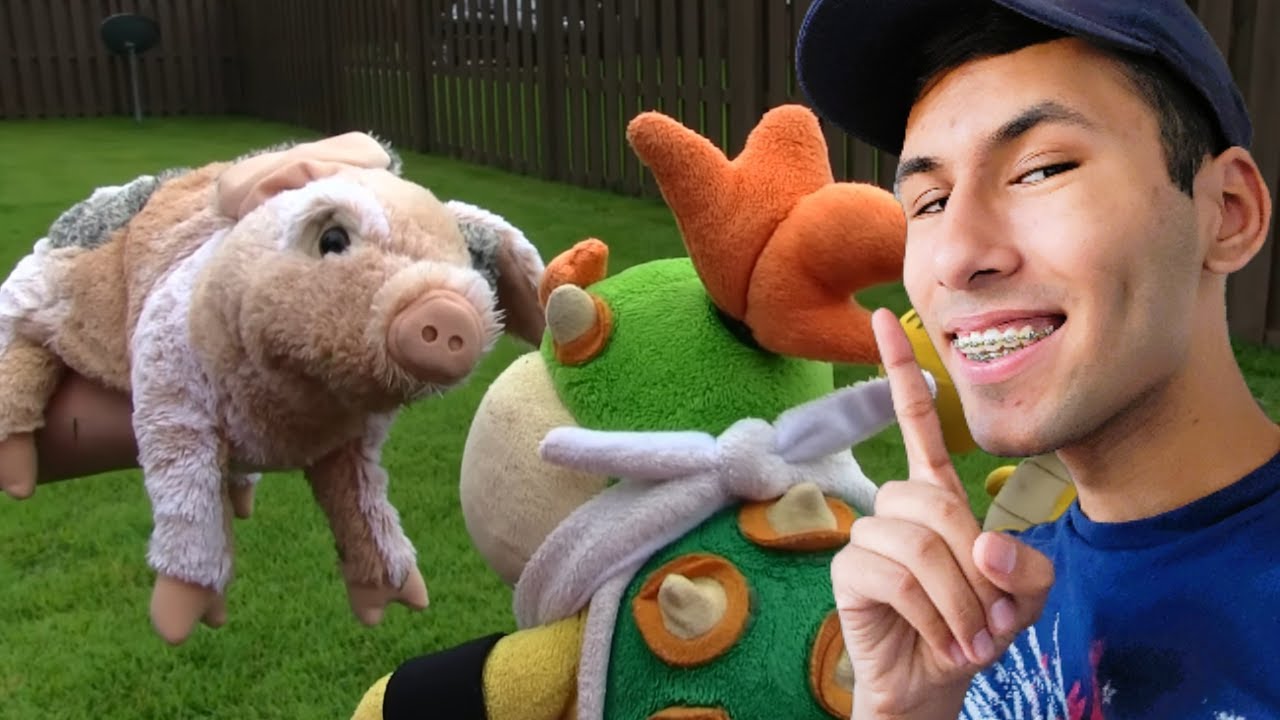JUNIOR MEETS A REAL PIG!!! Anand The Gamer Reacts : Bowser Junior's Big ...