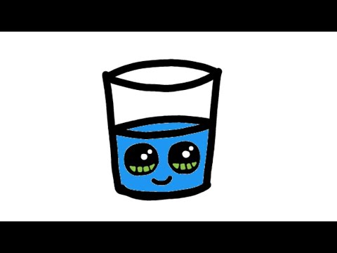 HOW TO DRAW A CUTE GLASS || HOW TO DRAW A CUTE GLASS OF WATER || CUTED ...