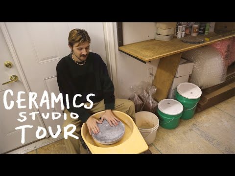 Home Pottery Studio Tour | Where I make ceramic art at home - YouTube